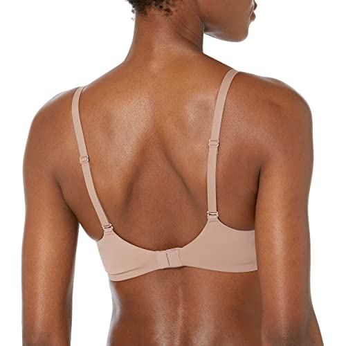 Amazon Essentials Women's Wireless Lightly Lined Bra, Pack of 2, Black/Dusted Pearl, 40A