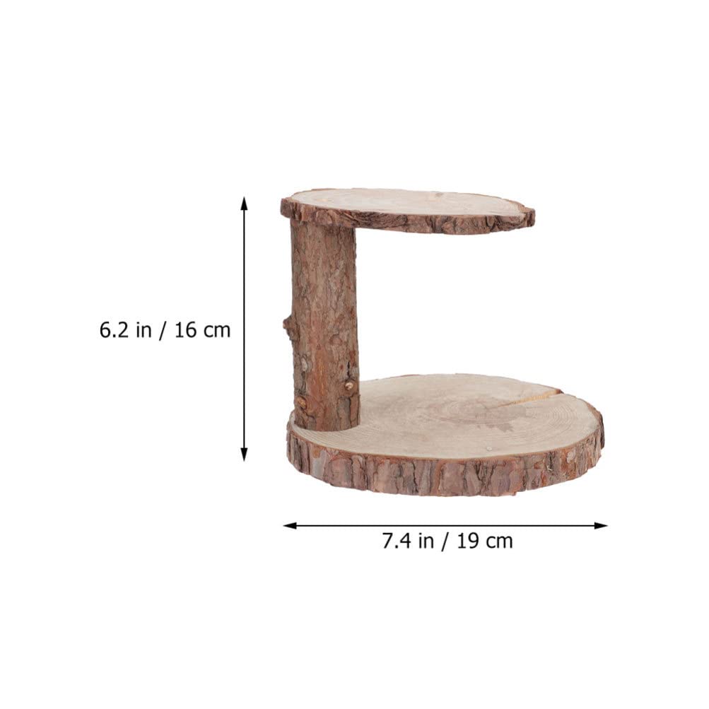 NOLITOY Tiered Tray Tiered Tray Tiered Tray Wooden Cupcake Holder 2 Tiered Cake Stand Rustic Cake Holder Stand Wedding Cupcake Stand Holder for Weddings Wedding Decor Wedding Decor Wedding Decor