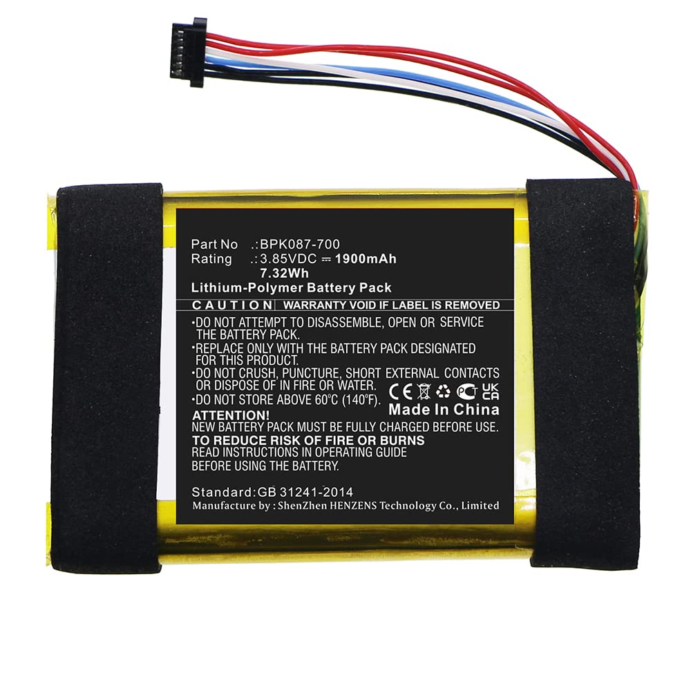 Synergy Digital Credit Card Reader Battery, Compatible with VeriFone e280 Credit Card Reader, (Li-pol, 3.85V, 1900mAh) Ultra High Capacity, Replacement for VeriFone BPK087-700 Battery