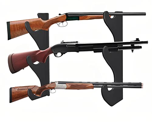 WIPHANY Gun Metal Rack Storage Shotgun Hooks Shotgun Hangers Any Shotguns Archery Bow with Soft Padding and Heavy Duty Steel Black (Updated Gun Rack)