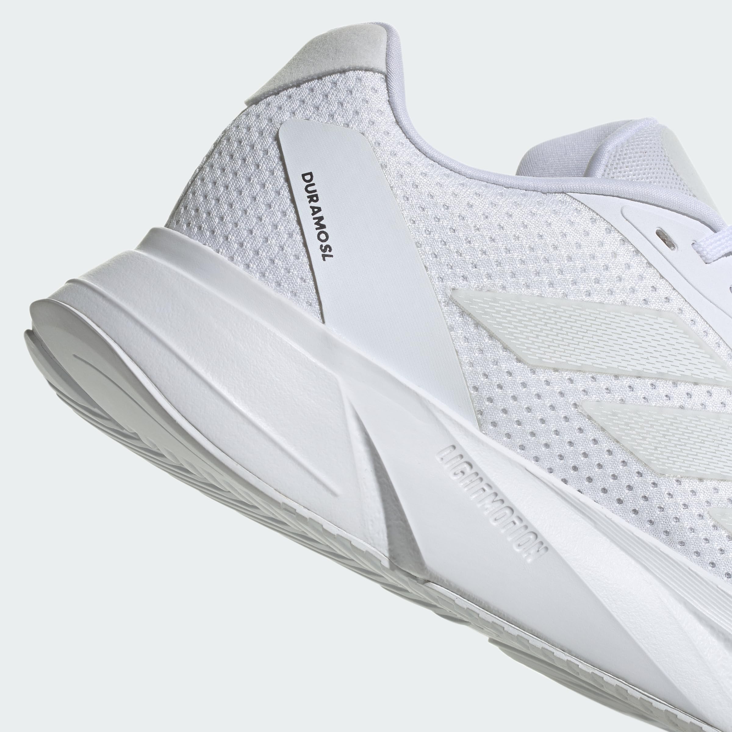 adidas Women's Duramo SL Running Sneaker, White/White/Grey, 9
