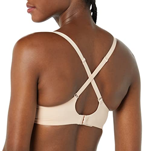 Amazon Essentials Women's Wireless Lightly Lined Bra, Pack of 2, Black/Soft Petal, 40B