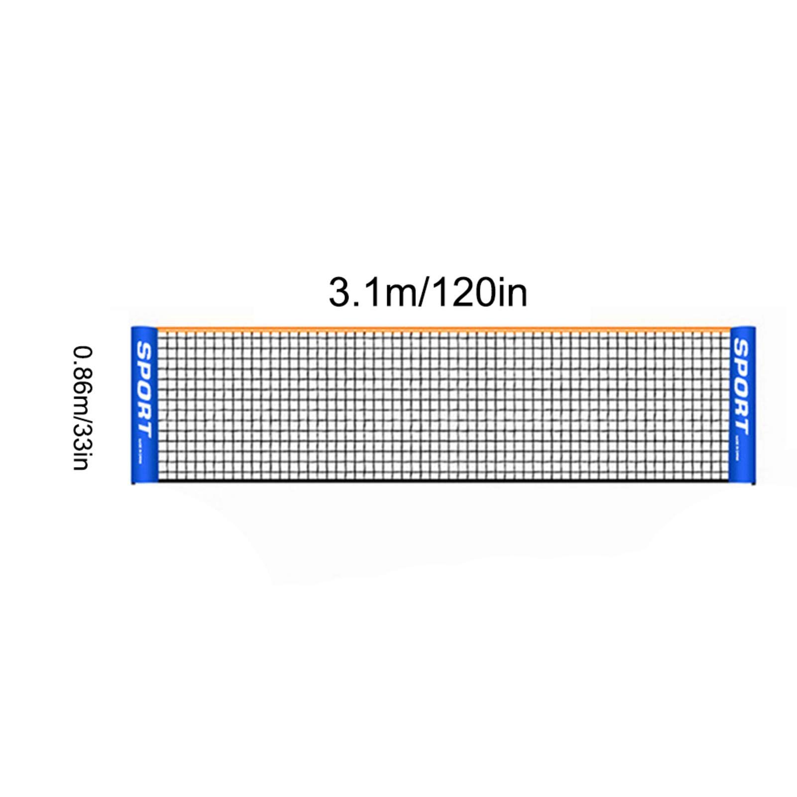 Badminton Net, Pickleball Net Badminton Net 2 in 1 Portable Height Adjustable Badminton Net Easy Setup Volleyball Net Standard Size Replacement Portable Mesh Net Tennis Pickleball Training 3.1 meters