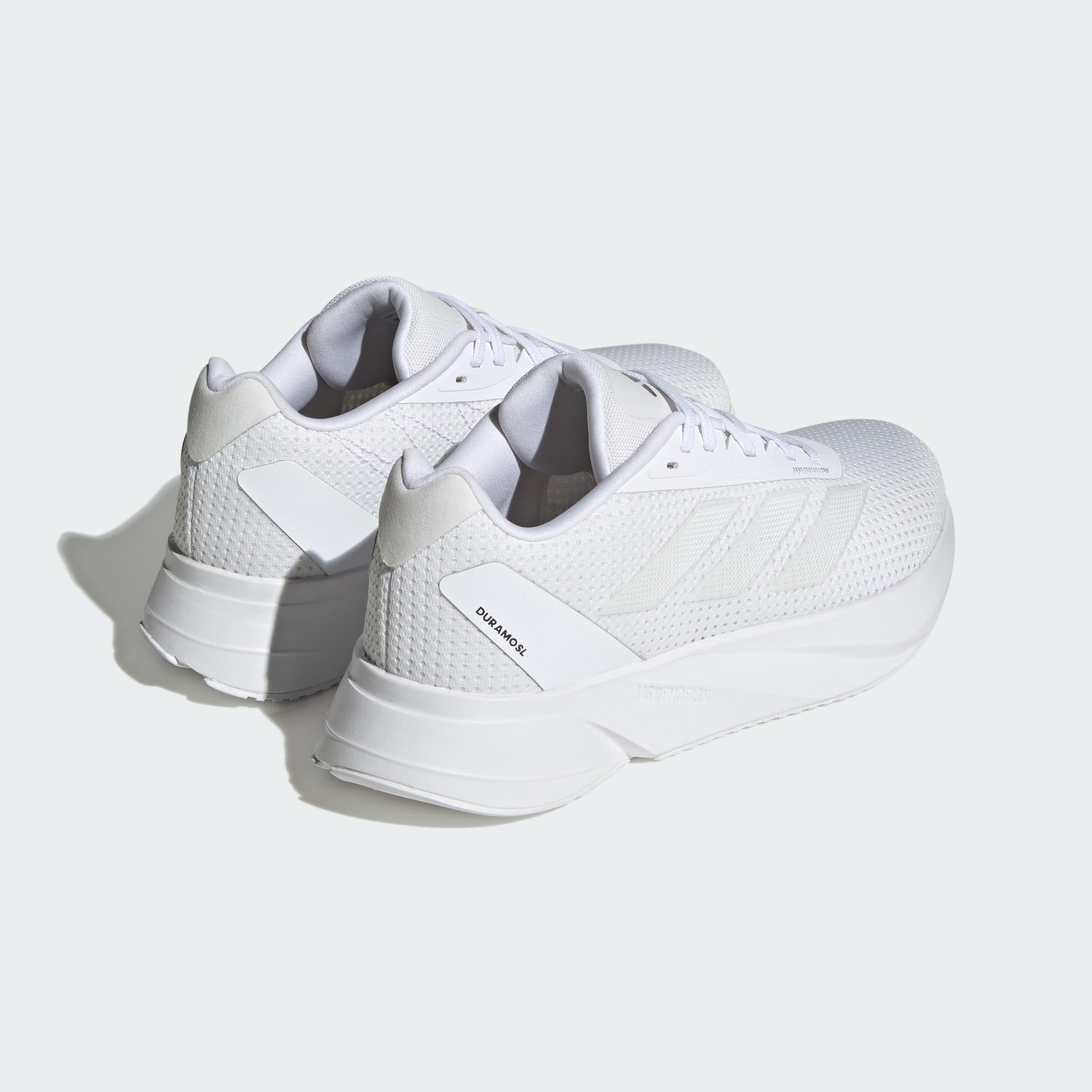 adidas Women's Duramo SL Running Sneaker, White/White/Grey, 9