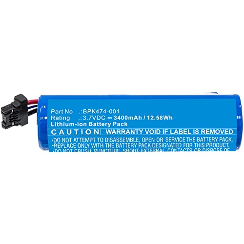 Synergy Digital Credit Card Reader Battery, Compatible with VeriFone BPK474-001 Credit Card Reader, (Li-ion, 3.7V, 3400mAh) Ultra High Capacity, Replacement for VeriFone BPK474-001 Battery