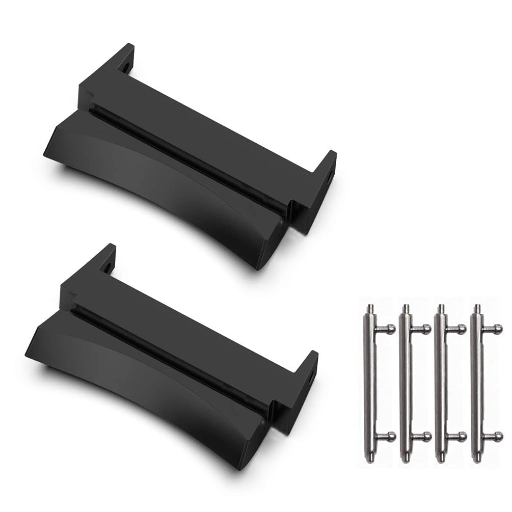 Sankel Stainless Steel Adapter Compatible for Samsung Galaxy Watch 4/5 Strap, Watch Band Metal Replacement Connector for Galaxy Watch 4/5 44mm 40mm, Watch 5 Pro 45mm,Watch 4 Classic 42mm 46mm (Black)