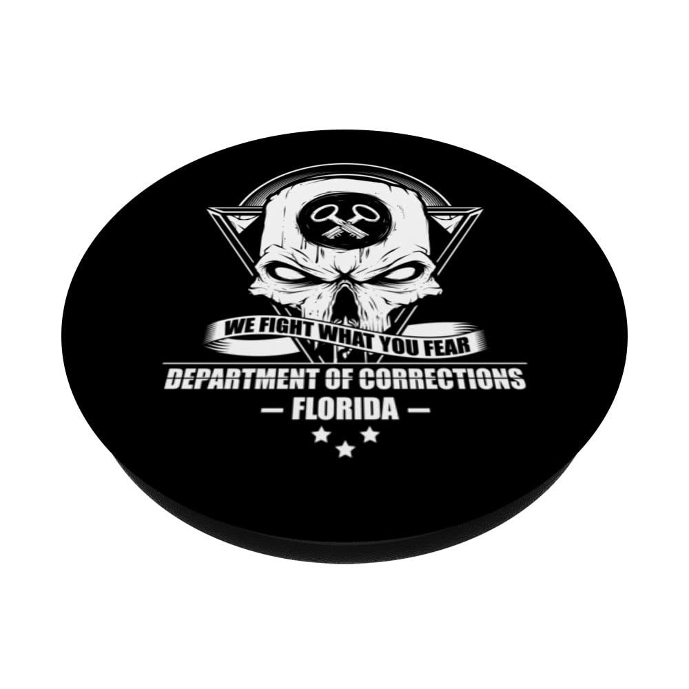Florida Department Of Corrections Officer Skull Prison PopSockets Swappable PopGrip