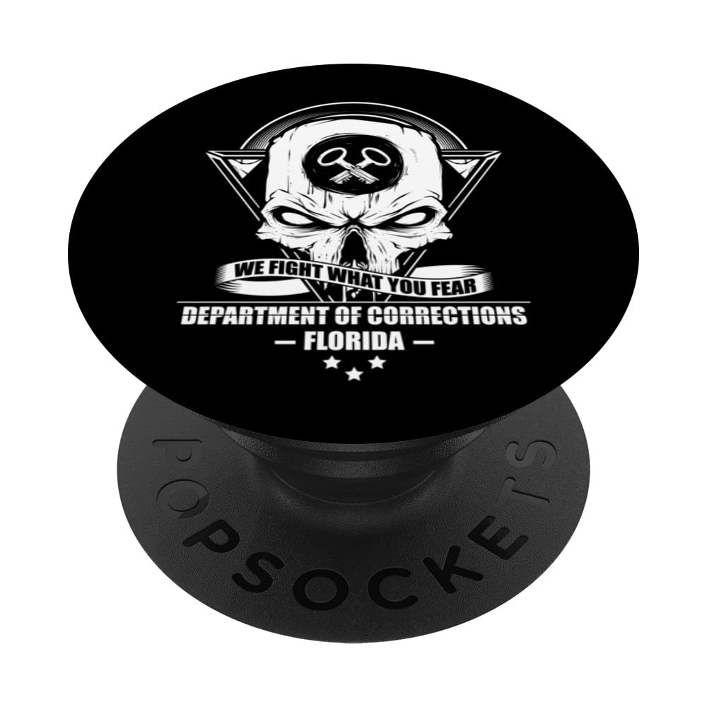 Florida Department Of Corrections Officer Skull Prison PopSockets Swappable PopGrip