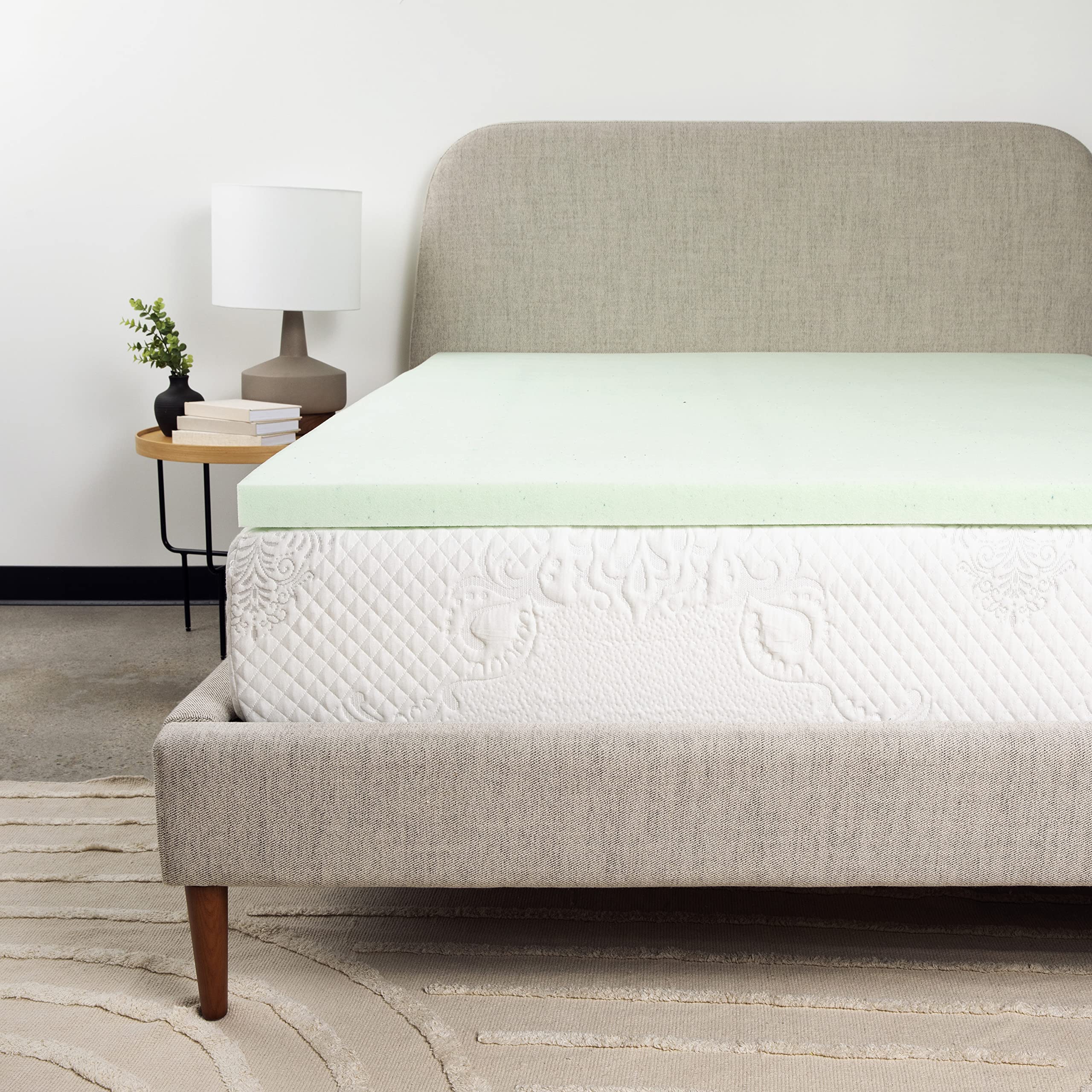 Bridgevine Home Gel Infused Ventilated Memory Foam Mattress Topper, 3 inch, Twin XL Size, CertiPur-US Certified