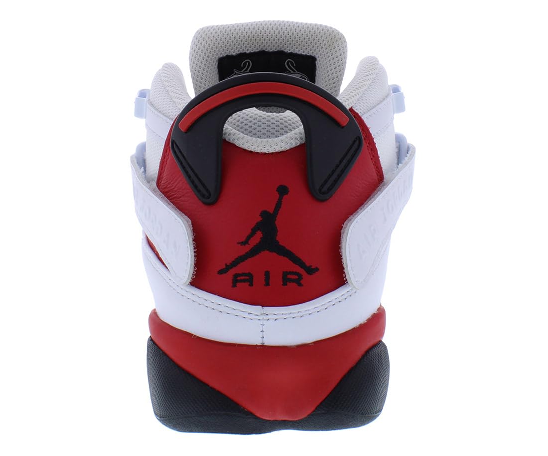 Jordan Men's 6 Rings Basketball Shoes, White/Black-university Red, 10