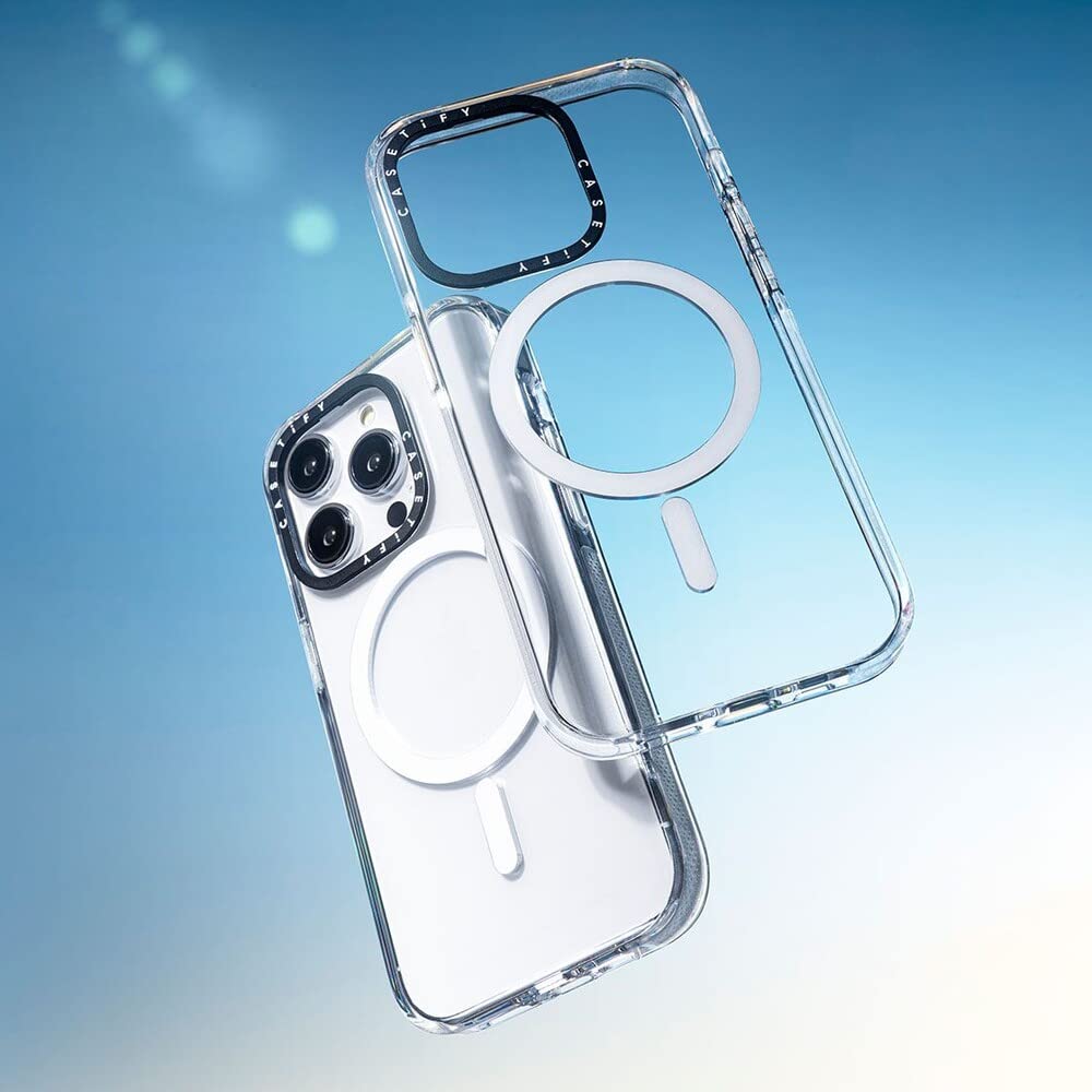 CASETiFY Clear iPhone 14 Pro Max Case [Not Yellowing / 6.6 ft. 3X Military Grade Drop Protection/Magsafe] - matt Darling Sticker Collage - Clear