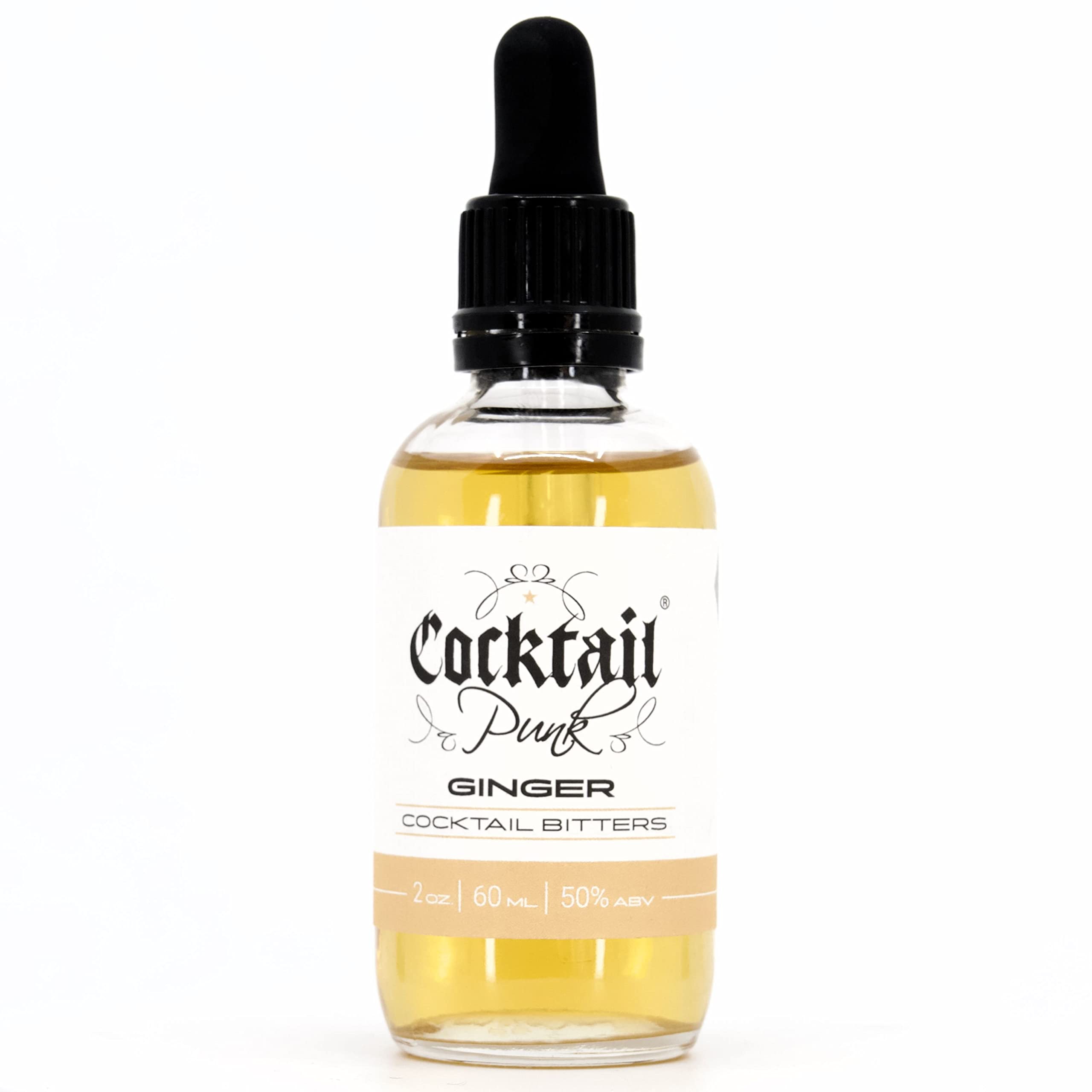 CocktailPunk Cocktail Bitters Small Batch Craft - Made in USA Using All Natural Organic Non GMO Fruits and Spices. (Ginger)