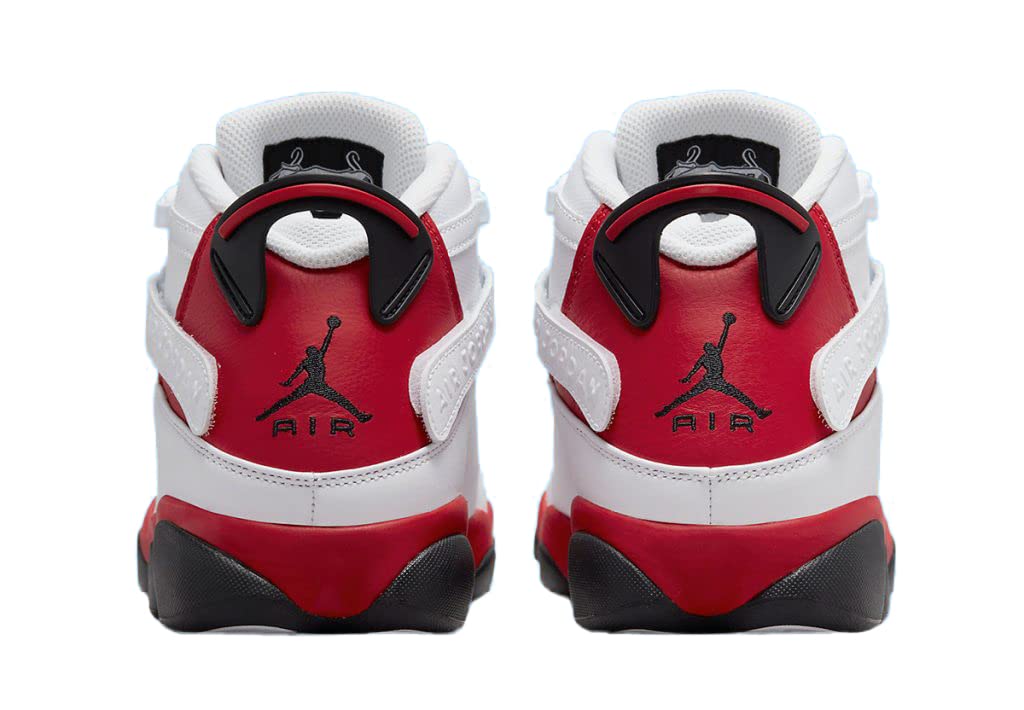 Jordan Mens 6 Rings 322992 126 Cherry - Size 9 White/Black-university Red