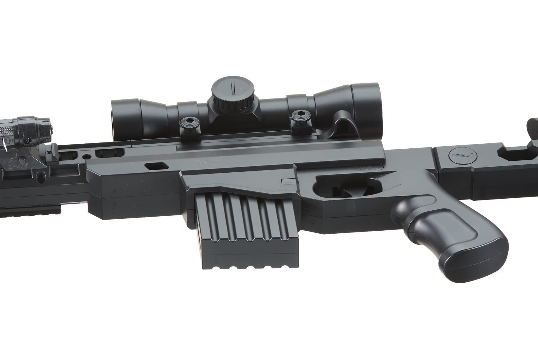 Goldenball CQB Spring ABS Airsoft Tactical Sniper Rifle Gun with Folding Stock + Flashlight + Bipod
