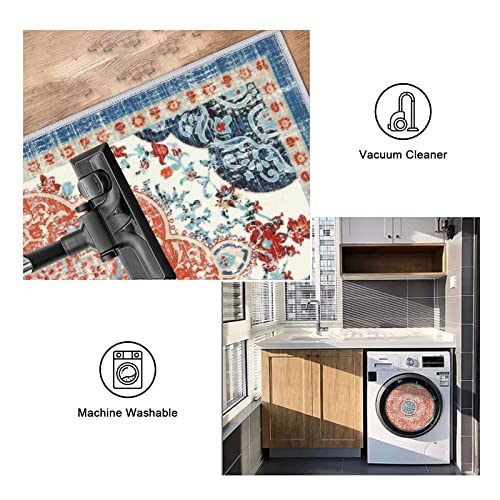Ileading Boho Kitchen Rugs Sets 3 Piece with Runner Non Slip Kitchen Mats for Floor Washable Bohemian Runner Rug Kitchen Floor Mat Carpet for Hallway Laundry Room Door Office Sink