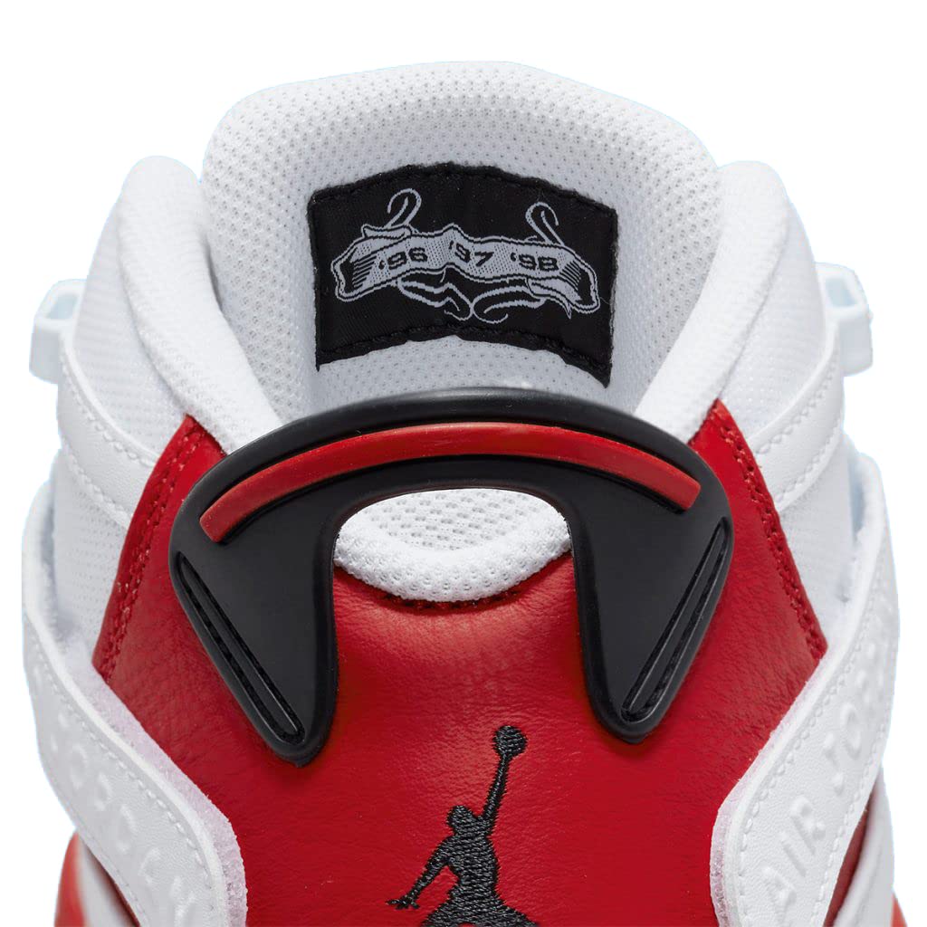 Jordan Mens 6 Rings 322992 126 Cherry - Size 9 White/Black-university Red