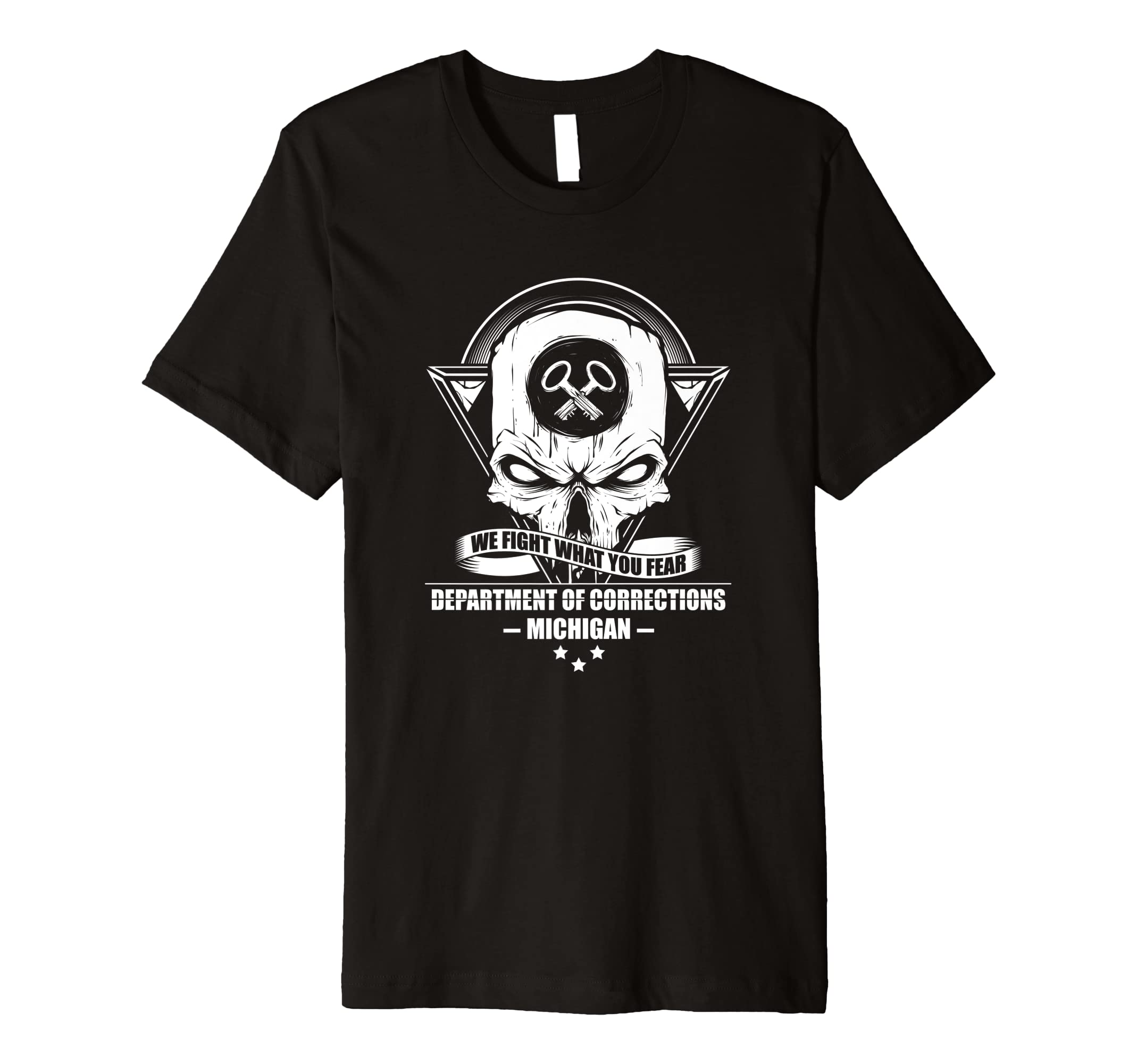 Michigan Department Of Corrections Officer Skull Prison Premium T-Shirt
