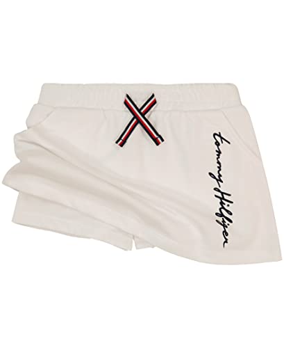 Tommy Hilfiger Baby Girls 2 Pieces Skort Set, White/Tommy Navy, 18 Months US