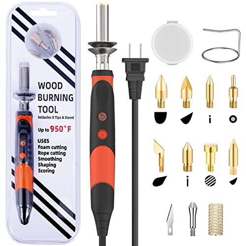 Wood Burning kit, Professional WoodBurning Pen Tool, DIY Creative Tools ,Wood Burner for Embossing/Carving/Pyrography,Suitable for Beginners,Adults