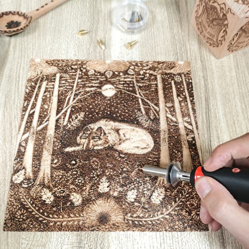 Wood Burning kit, Professional WoodBurning Pen Tool, DIY Creative Tools ,Wood Burner for Embossing/Carving/Pyrography,Suitable for Beginners,Adults