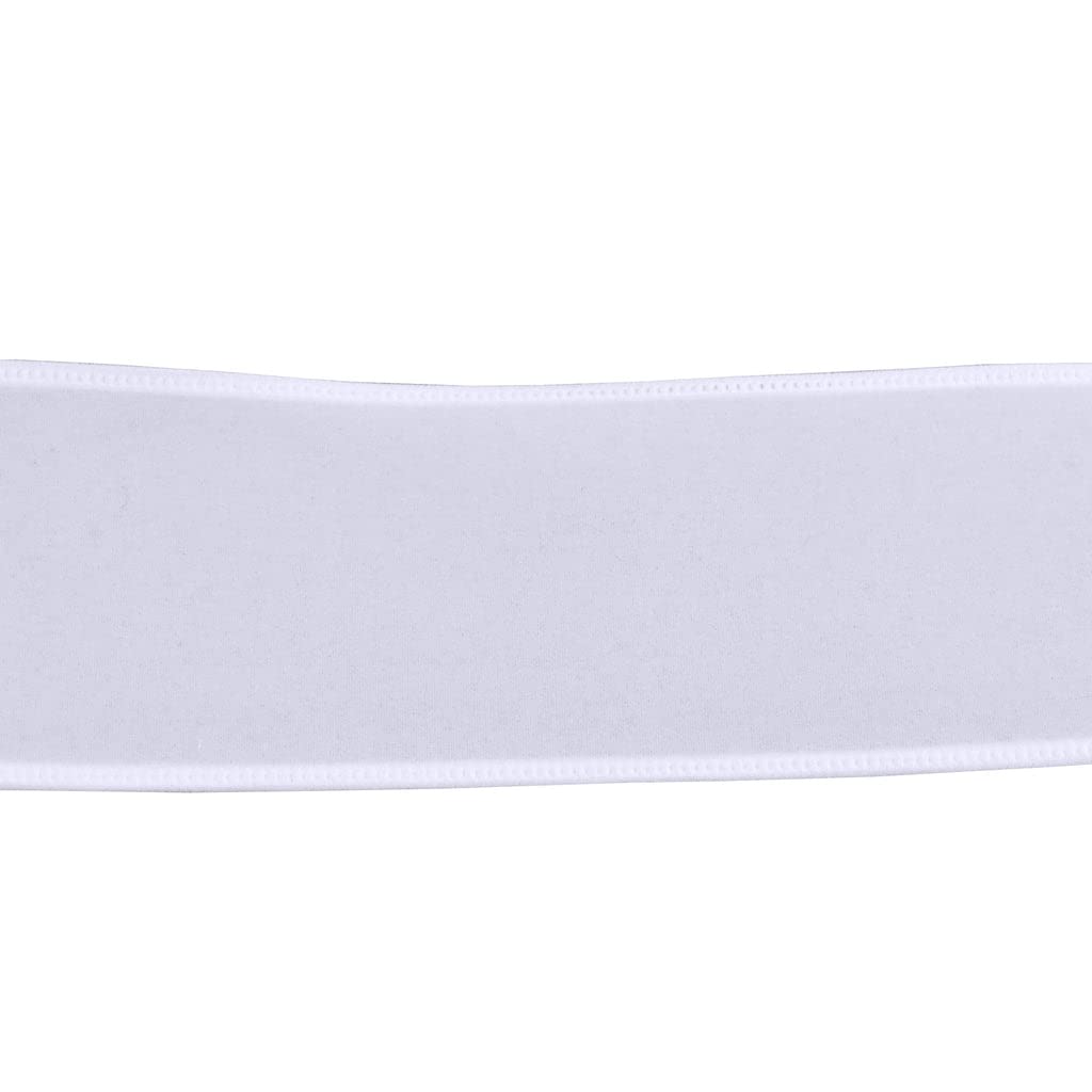 Homeford Christmas Velvet Wired Edge Ribbon, 2-1/2-inch, 10-Yard, White