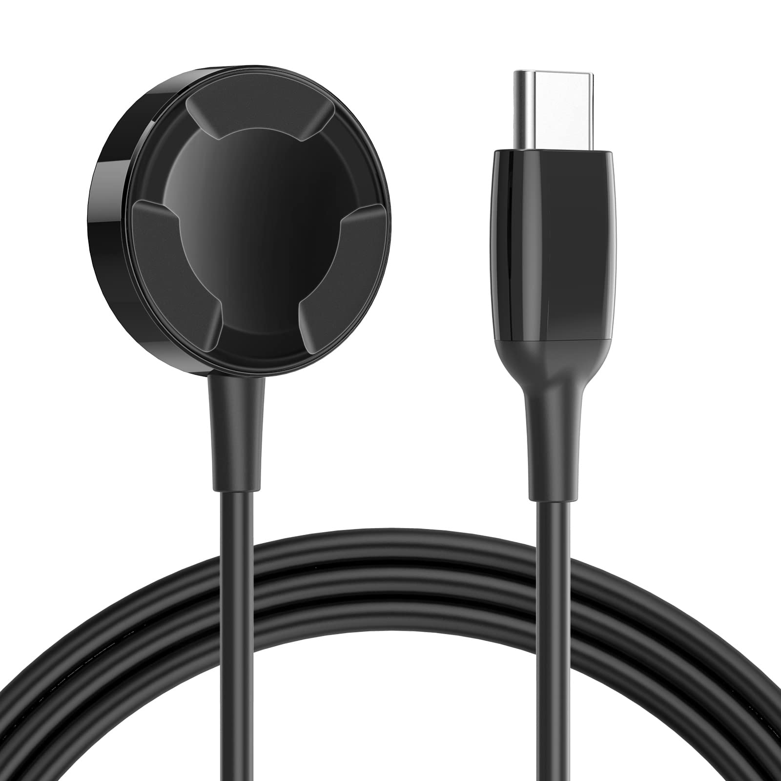 2-Pack Watch Charger Compatible with Apple Watch Charger, USB-C Portable Fast Magnetic Wireless Charging Cable Compatible for iWatch Series Ultra 8 7 6 5 4 3 2 1 SE SE2,Black