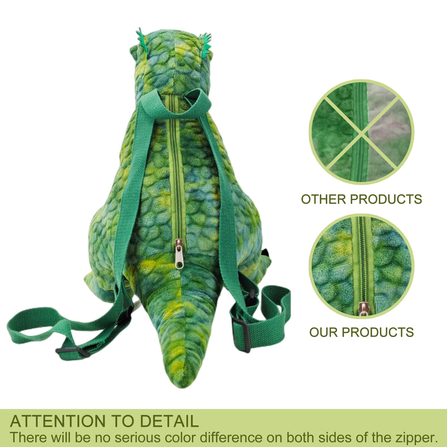 JUSTQUNSEEN Plush T Rex Dinosaur Backpack, 16" Dinosaur Stuffed Animal Bag toddler Dinosaur Backpack for Kids 3-5, Dinosaur Gift Bag Plush Dinosaur Toys for kids Giant Dinosaur Plush backpack adult