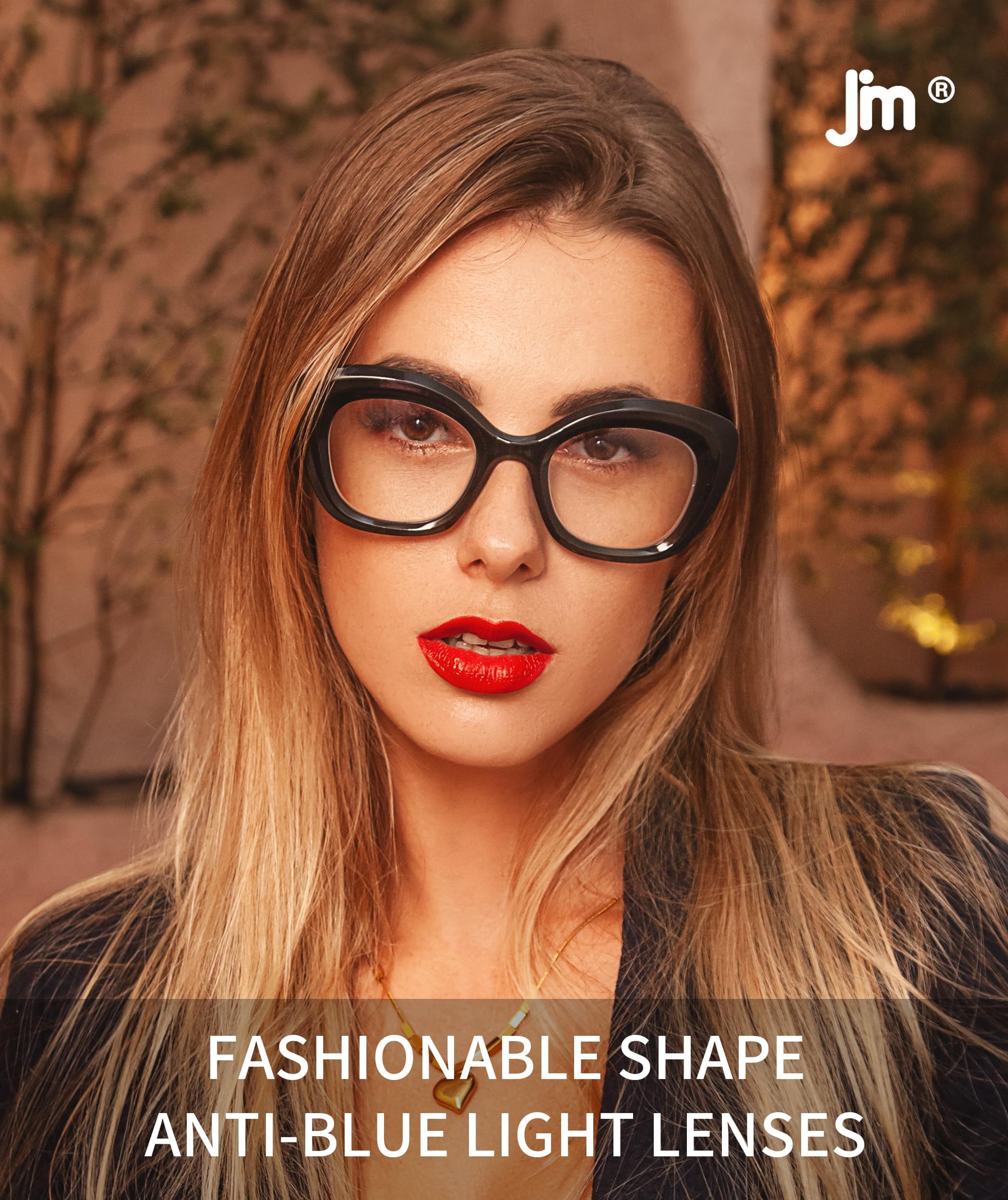 JM 3 Pack Oversized Cat Eye Reading Glasses for Women Funky Blue Light Flexible Cateye Readers +2.75