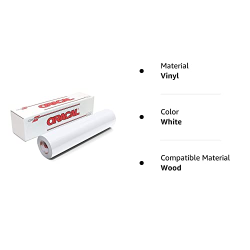 Roll of Oracal 651 Matte White Vinyl for Craft Cutters and Vinyl Sign Cutters (12" x 15')