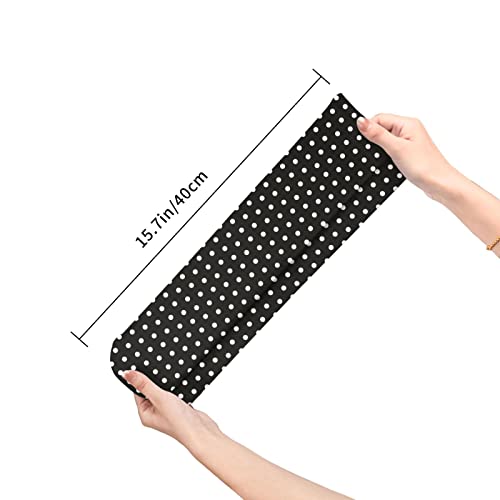 CWTYEOXE White Black Polka Dot Socks for Men Women Casual Crew Socks Comfort Sport Work Mid Tube Stockings 40 Cm