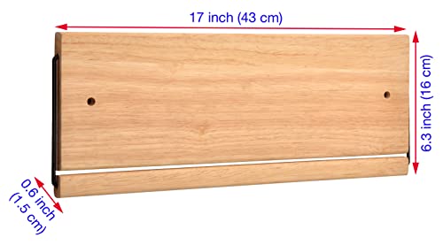 Spiretro Shoe Rack with Dowel, Wall Hanging Shoe Storage, Organize for Sneaker, Slipper, Boots in Entryway, Hallway, Trailer, RV, Solid Wood_ Beige