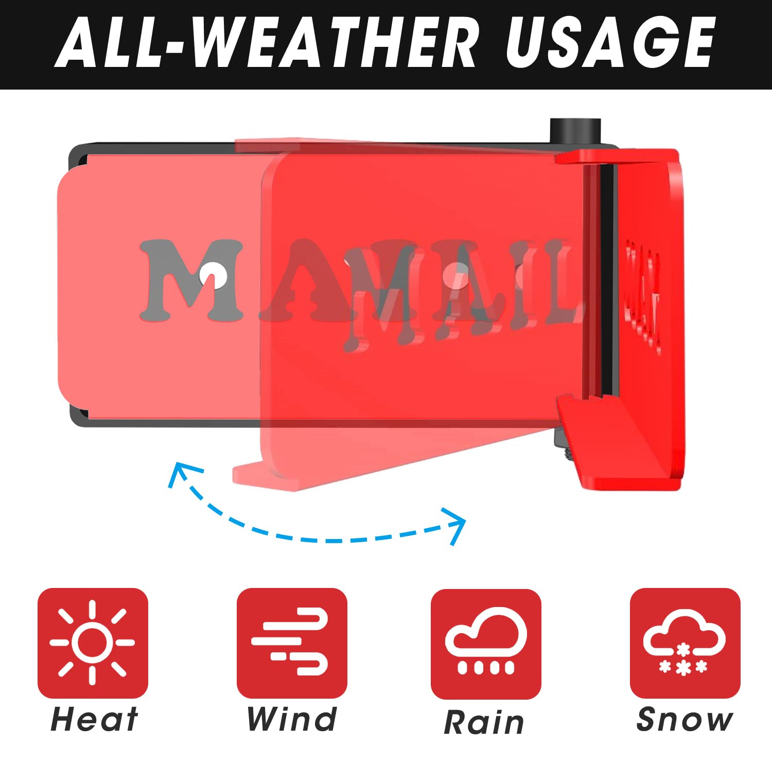 Professional Mailbox Flag Galvanized Steel Universal Outgoing Matte Mailbox Replacement Flag Kit Upgraded Sinking-Fixed Design for All Other Surface Rust Resistant Mailbox Flag Easy Assembly