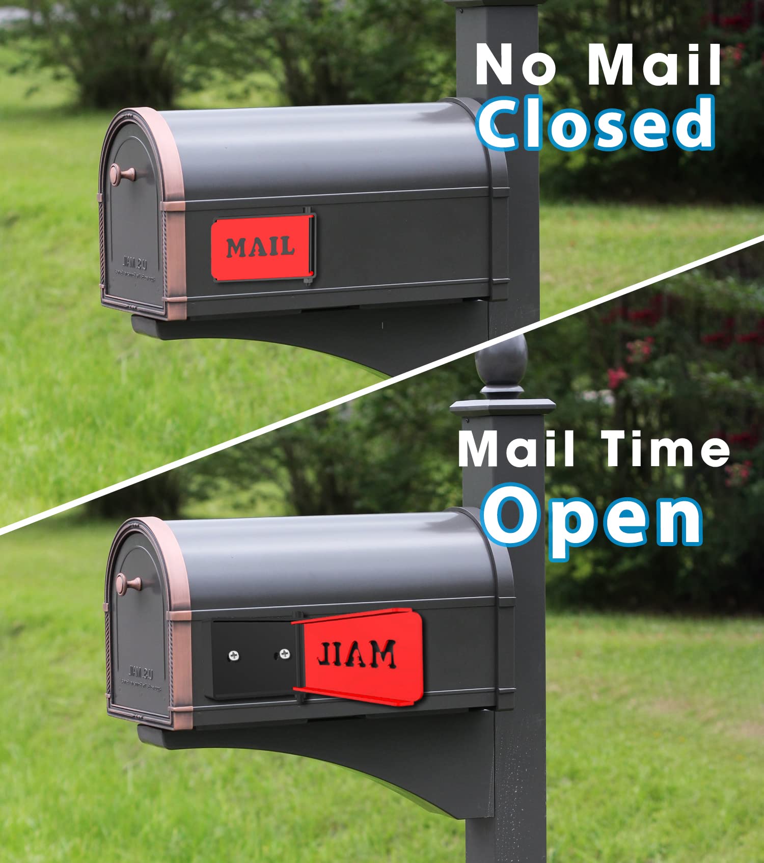 Professional Mailbox Flag Galvanized Steel Universal Outgoing Matte Mailbox Replacement Flag Kit Upgraded Sinking-Fixed Design for All Other Surface Rust Resistant Mailbox Flag Easy Assembly