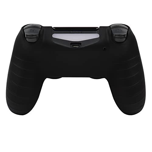 RALAN Laser Anti-Slip Controller Cover for PS4, Customized Silicone Skins Controller Controller Compatible for PS4 /PS4 Slim/PS4 Pro Controller (High Thumb Grip x 2,Laser Thumb Cap Grips x 2)