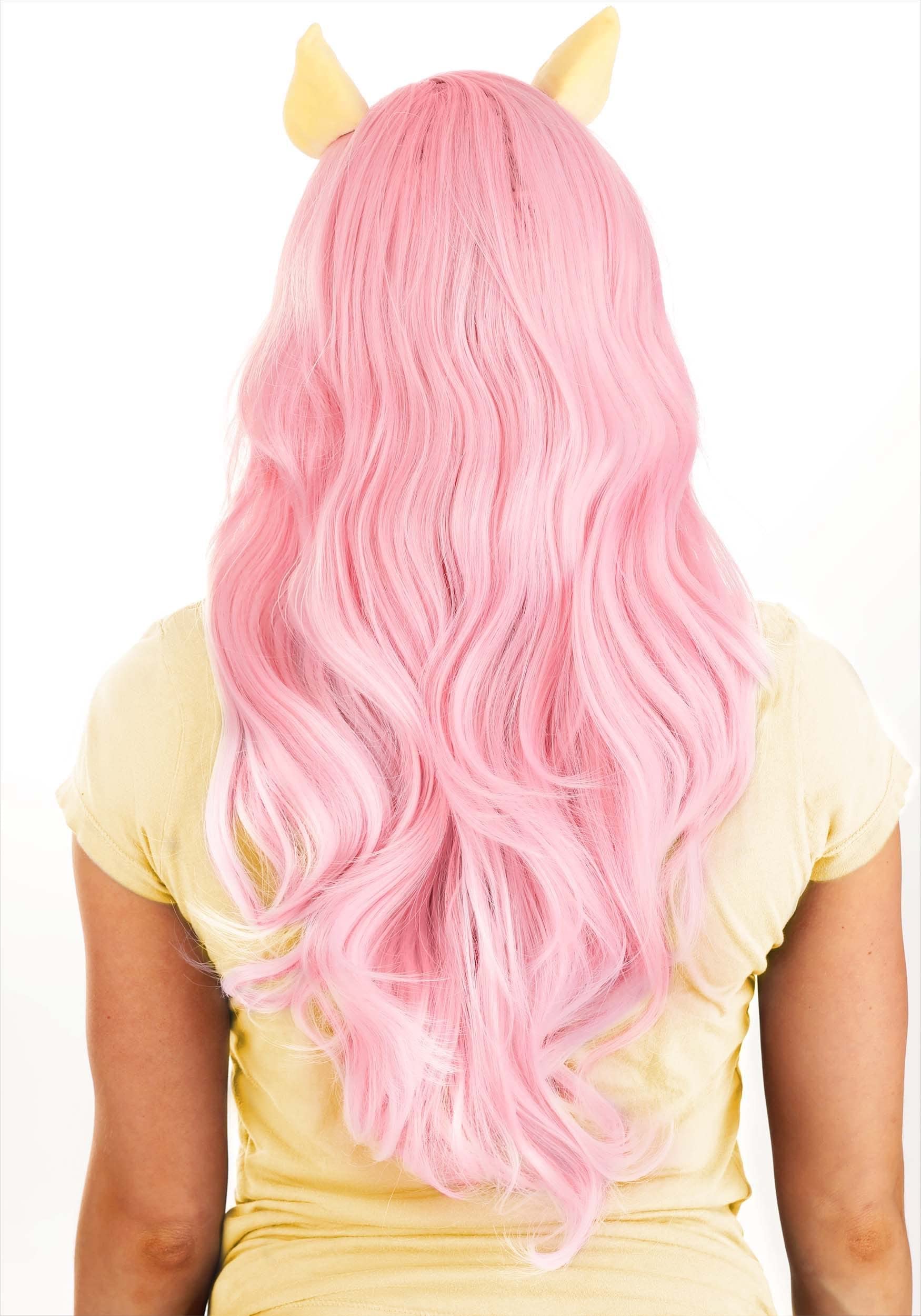 Fun Costumes Women's My Little Pony Fluttershy Wig Long Wavy Hair | Officially Licensed Pink Fluttershy Pony