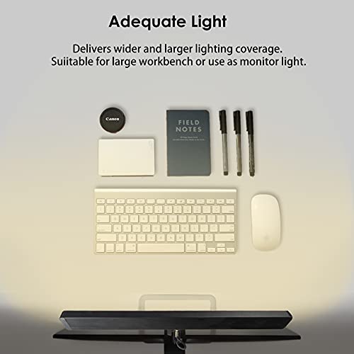 Wellwerks LED Desk Lamp, Swing Arm Lamp with Architect Clamp, 3 Color Modes, 10 Dimmable Brightness, Adjustable Desk Light Eye-Care Table Lamp, Desk Lamps for Home Office, Study, Reading