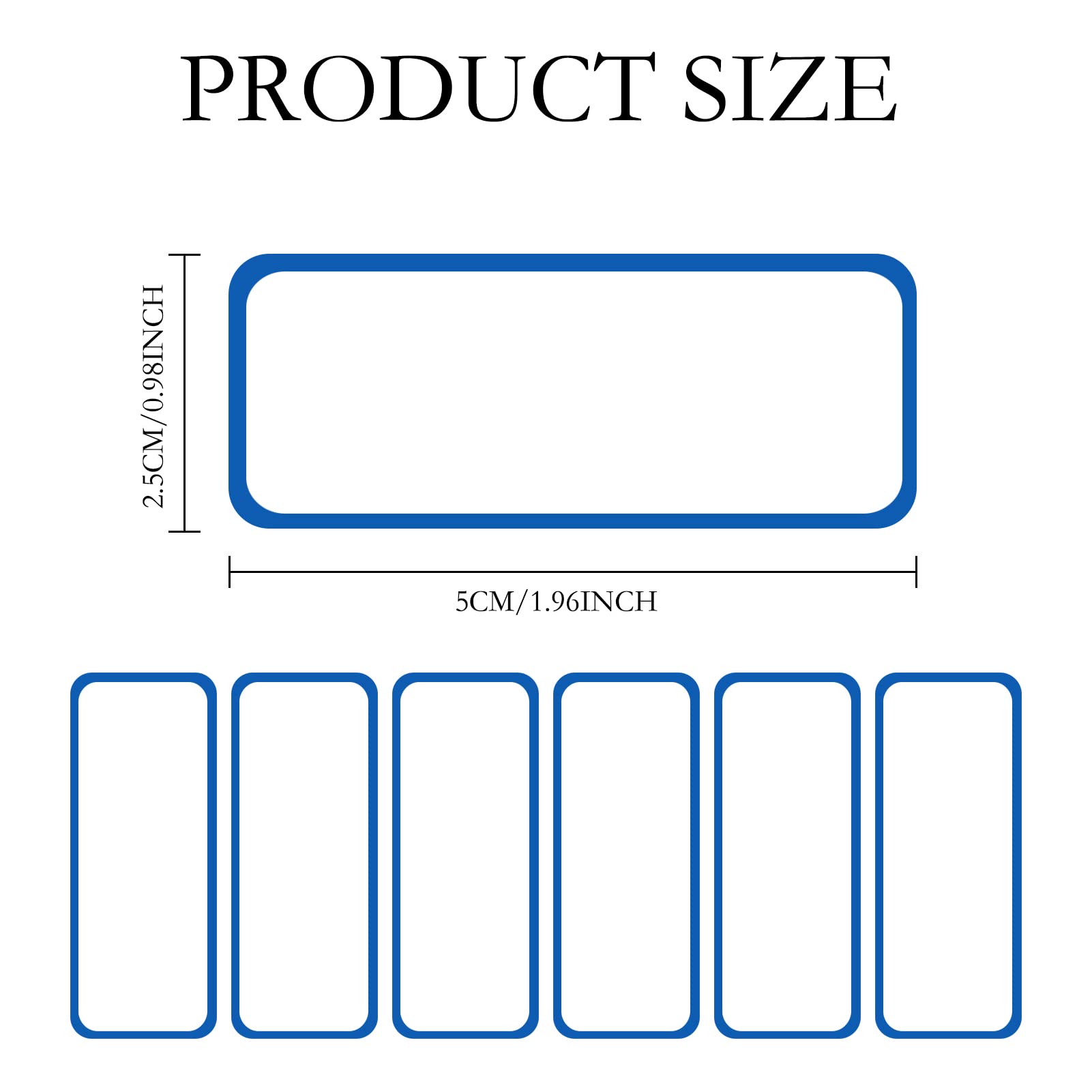 Colacoo Nametag Labels, 300 Border Name Stickers, Blue Personalized Name Tag Labels for Office, Meeting, School, Teachers, Mailing and Clothing, 2 Roll