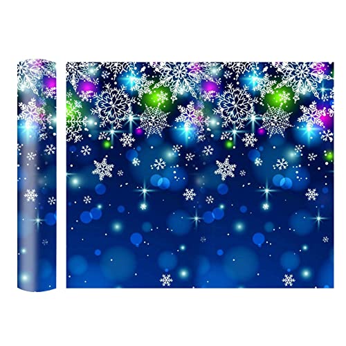 Christmas Winter Snowflake Pattern Heat Transfer Vinyl Rainbow Stripe Pattern Vinyl Vinyl Bundling Roll Soft Metal HTV Vinyl for Ironing Clothes and Other Fabrics Vinyl (A2-A, One Size)