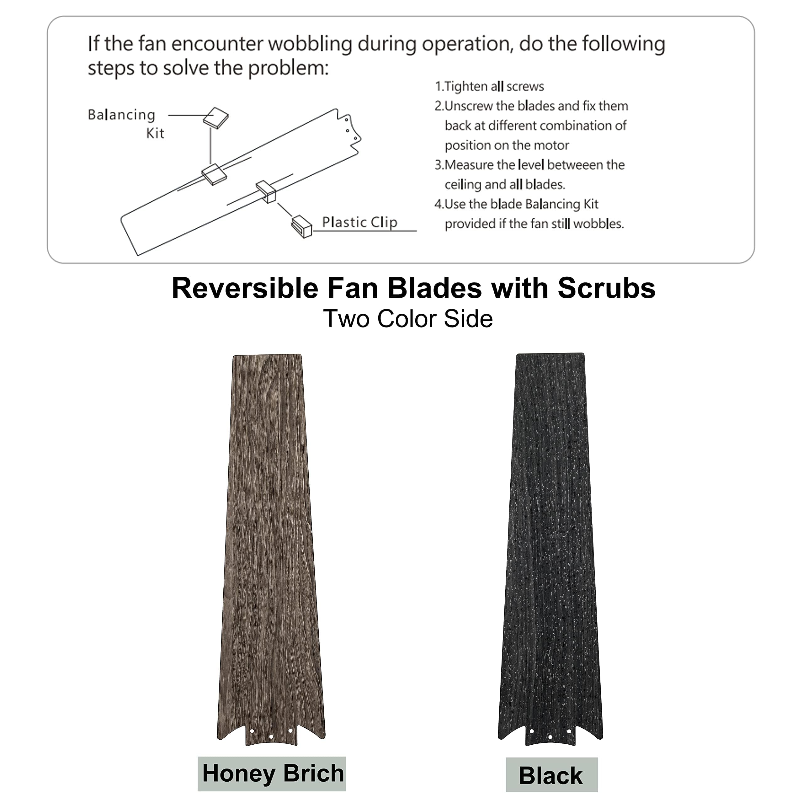Flybull Ceiling Fans with Lights Flush Mount, 52 Inch Modern Black Ceiling Fan with Light and Remote Control - 3 Wood Blades LED Ceiling Fan Low Profile Ceiling Fan Light