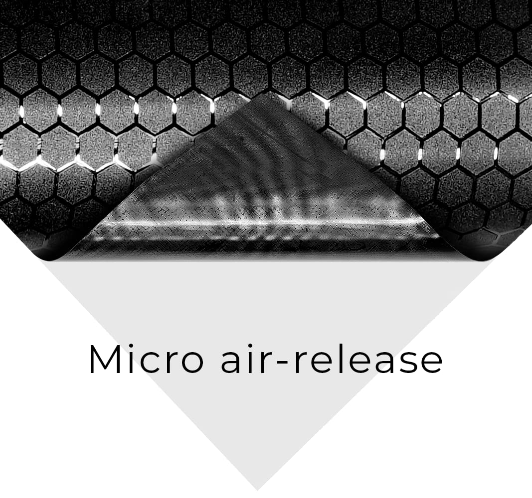 VViViD+ Honeycomb Matte Black Medium Pattern Car Wrap Vinyl (1ft x 5ft)