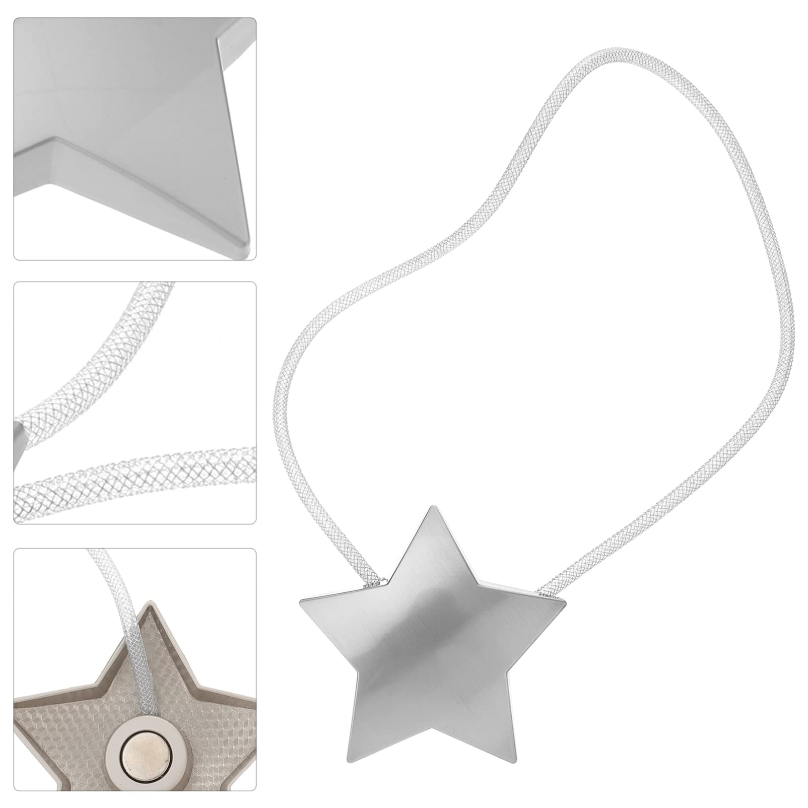 DOITOOL Holder Decorative Tiebacks Holdback Drape Magnetic Buckle for Bedroom Modern Clips Tieback Ties Accessories Holdbacks Home Window Rope Holdback, Weave Curtains Star Backs Tie