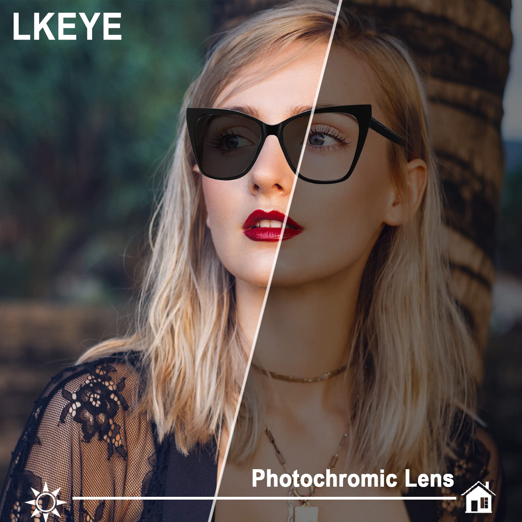 Oversized Reading Glasses Women Cat Eye Photochromic Computer Reader Stylish Ladies Designer Fashion Big Unbreakable Eyewear 2Pack Black & Dark Green +3.0x