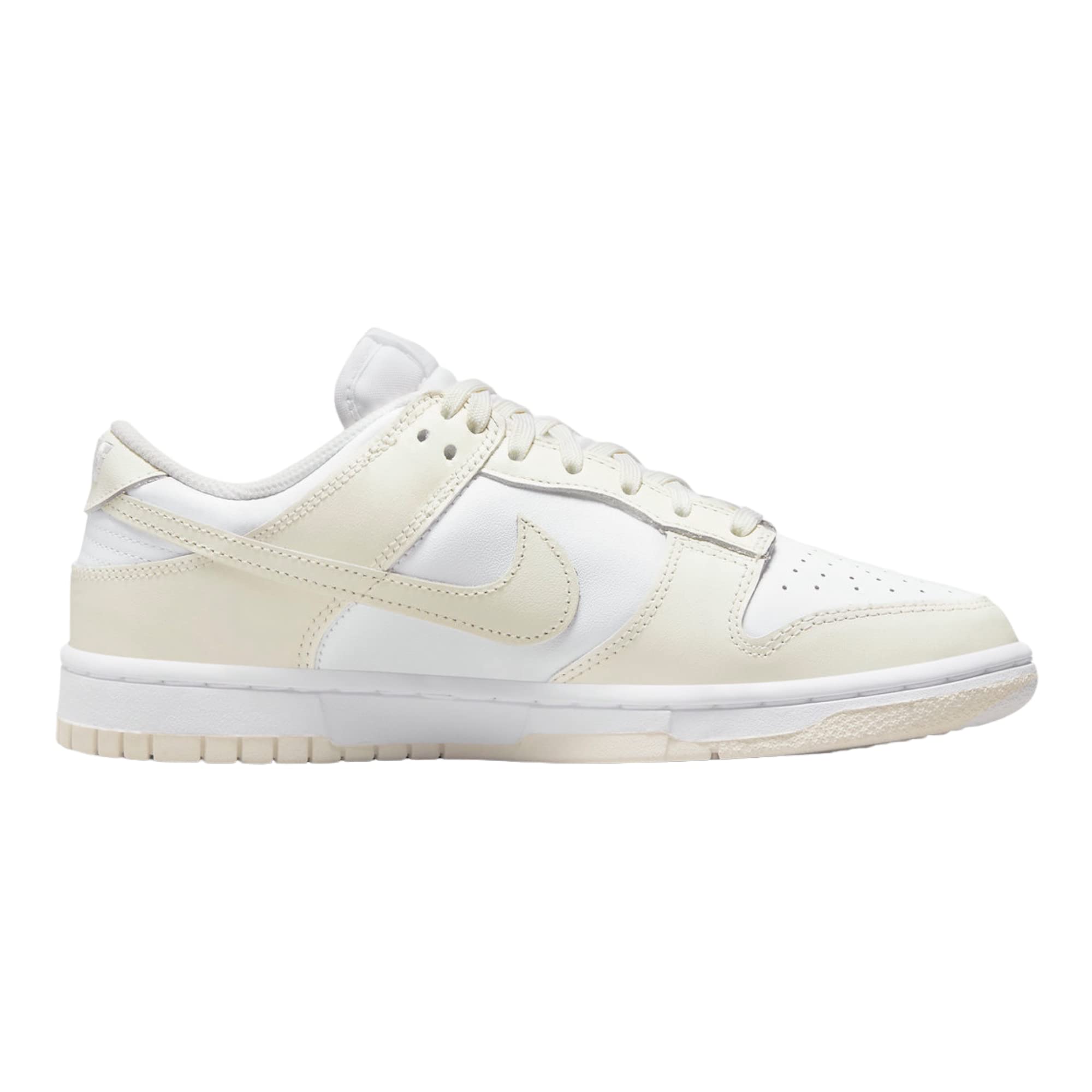 Nike Women's Dunk Low shoes, White/White/White, 7