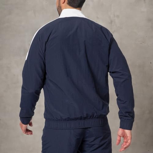Reebok Men's Track Jacket | Reebok Classics Vector Tracktop | Nylon Track Jacket For Men - Navy X-Small, Navy-red