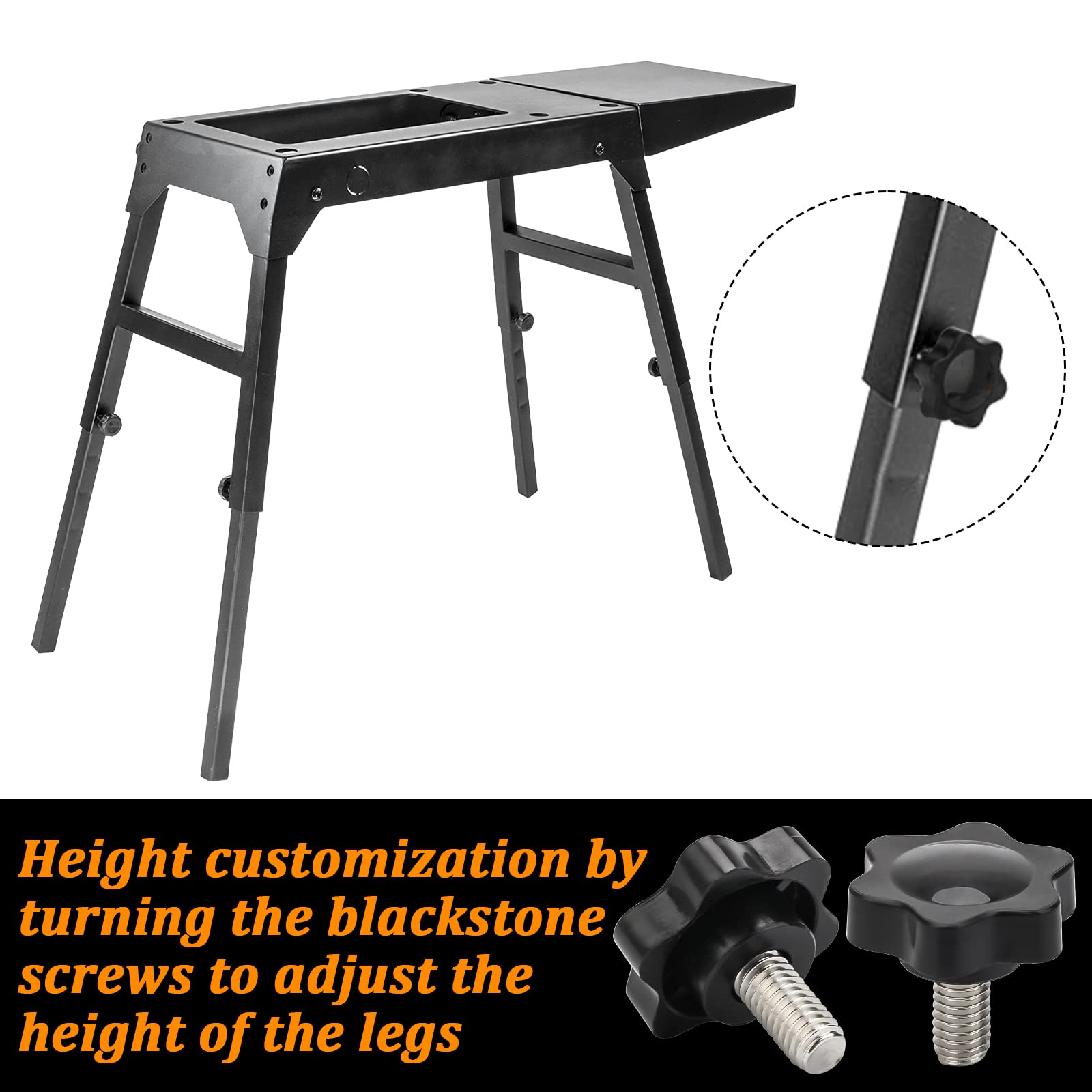 Boyistar Blackstone Stand Screws Replacement for Blackstone 17" & 22" Griddle Stand, Adjustable Height with Storage Mesh Bag, Set of 6