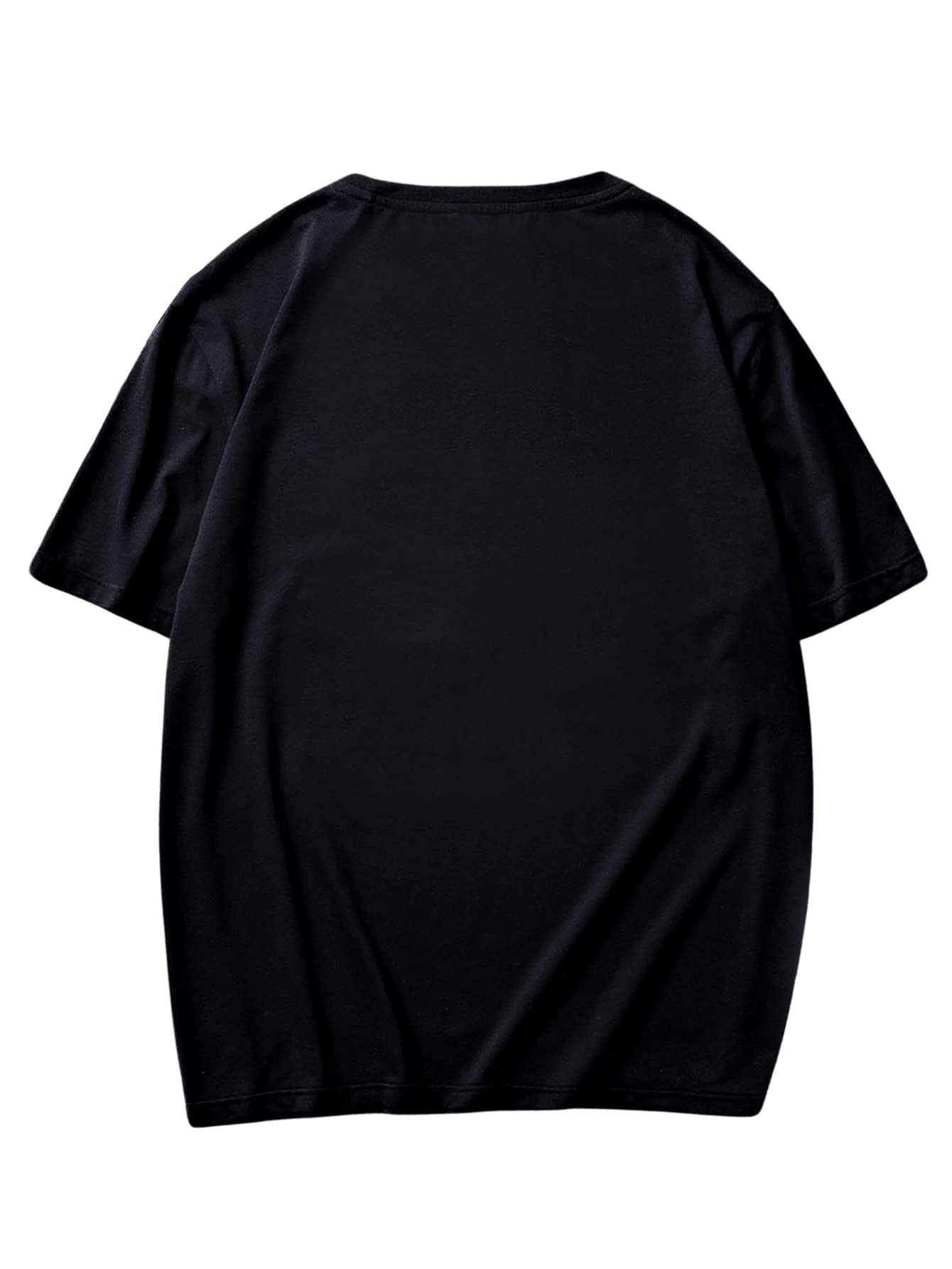 SOLY HUX Men's Graphic Tees Letter Print Vintage T-Shirts Short Sleeve Crewneck Casual Summer Tee Top Black Car Graphic L