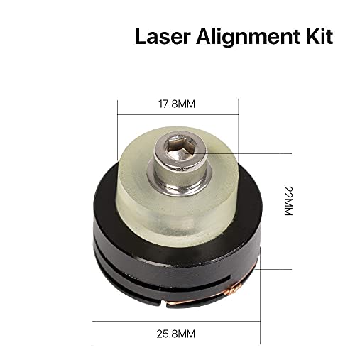 LWCHJ Laser Path Calibrating Device Light Regulator Alignment Kit for CO2 Laser Cutting Machine to Adjust Collimate Laser (Size : Black)