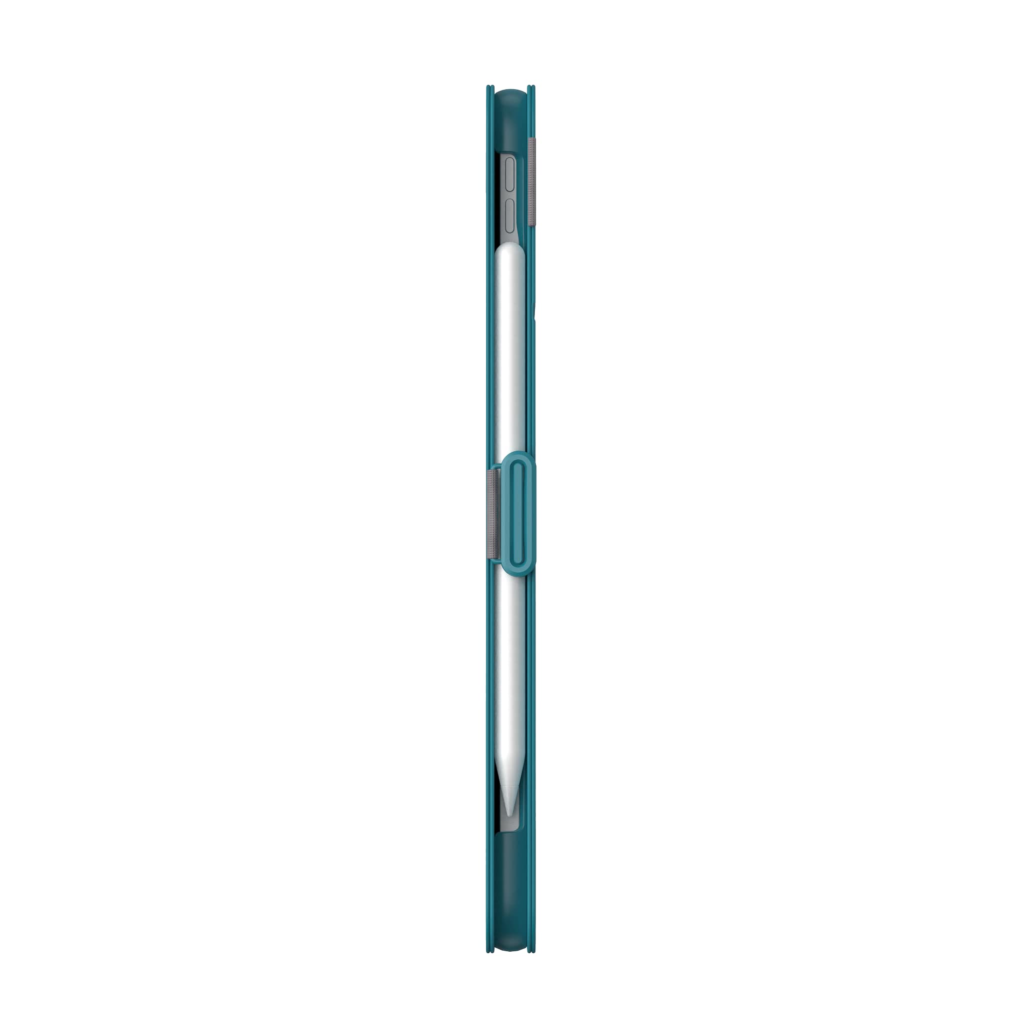 Speck Case for iPad Pro 4th Generation 11 Inch - Drop & Camera Protection, Slim Multi Range Stand, Apple Pencil Holder - Deep Sea Teal/Cloudy Grey/White