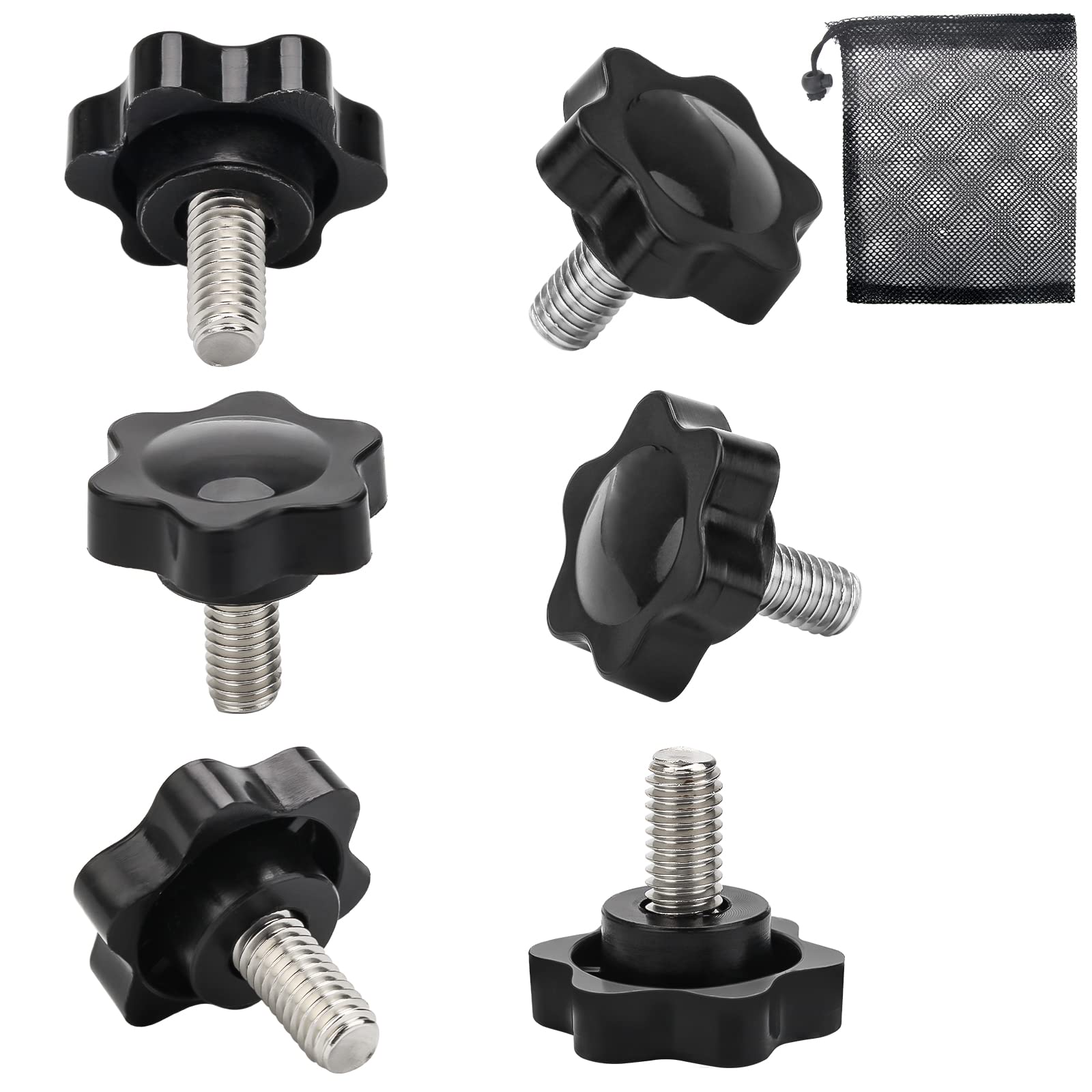 Boyistar Blackstone Stand Screws Replacement for Blackstone 17" & 22" Griddle Stand, Adjustable Height with Storage Mesh Bag, Set of 6