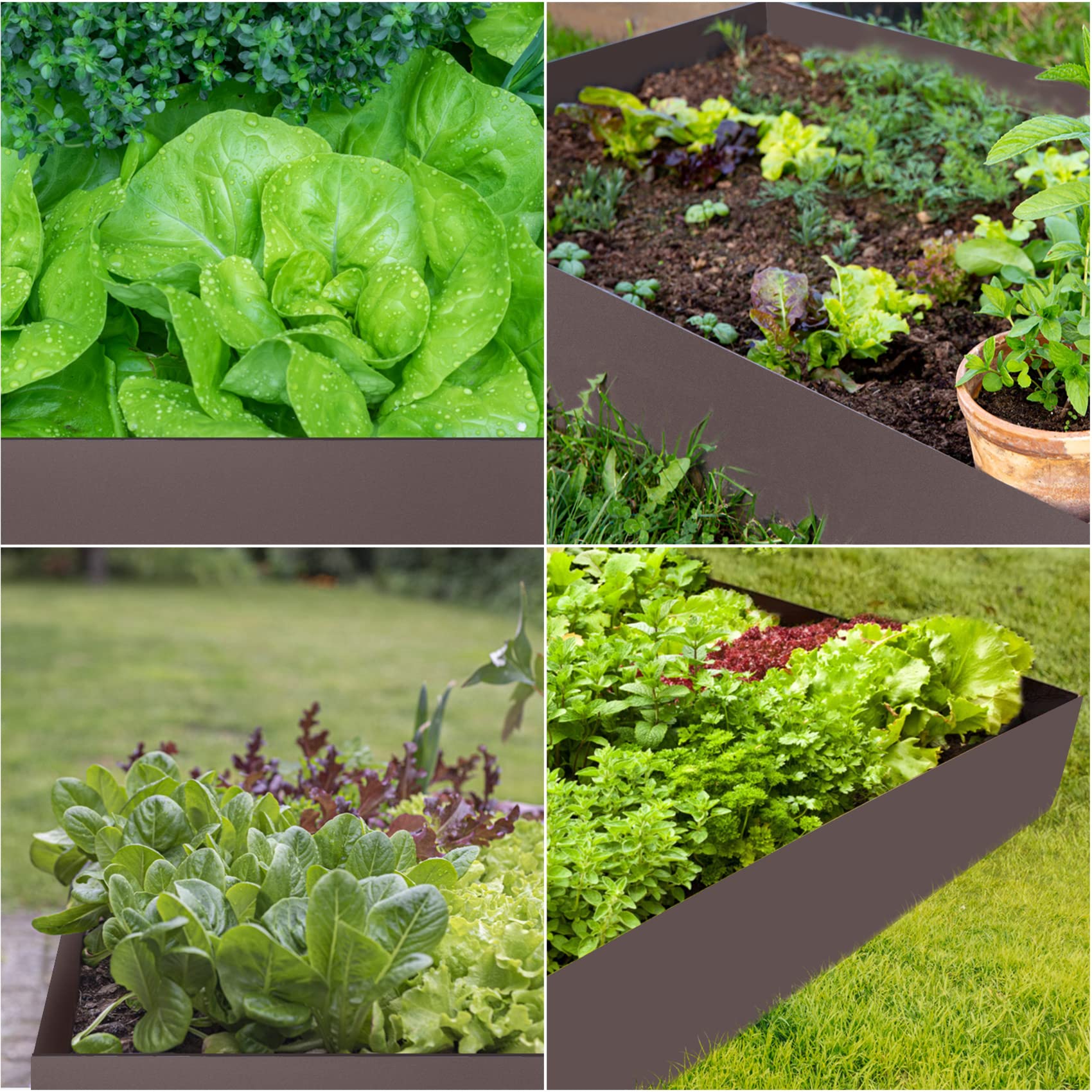 TMEE Landscape Edging Garden Lawn Edging Border 40 inch Strips, 7 inch Depth Hammer in Metal Edging for Landscaping, Backyard/Lawn/Garden/Playground, 5 Pack